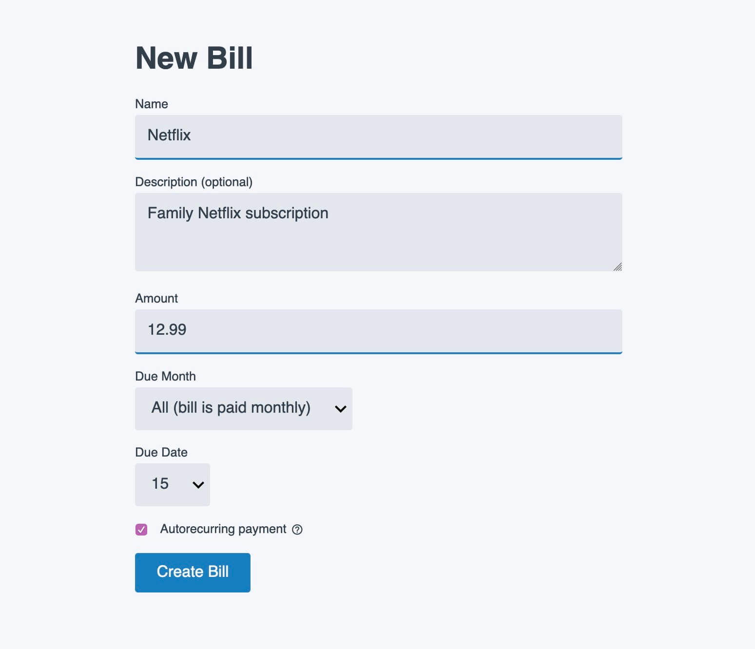 Flow Bill Tracking